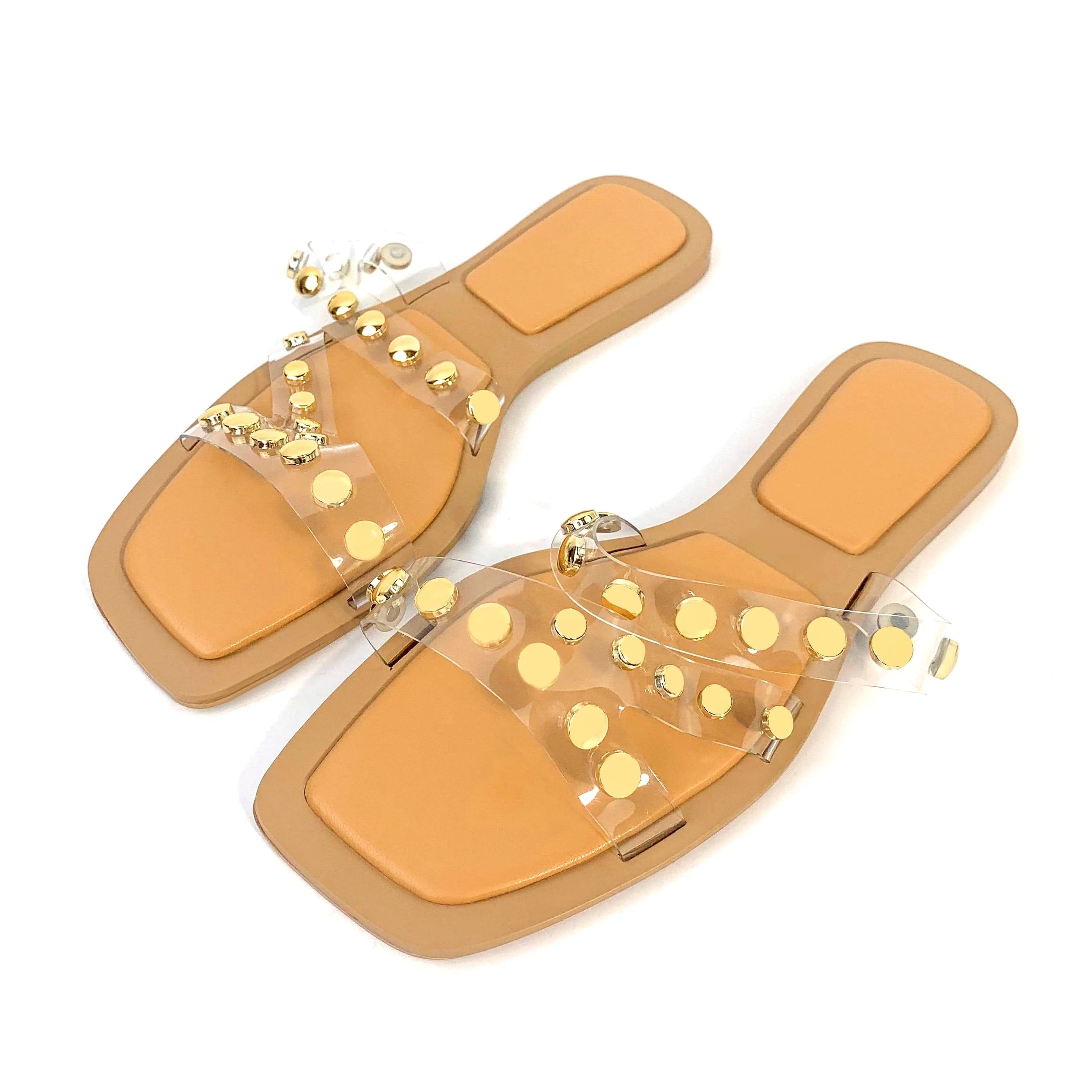 Custom shiny metal square designer shoes square sandals for women and ...