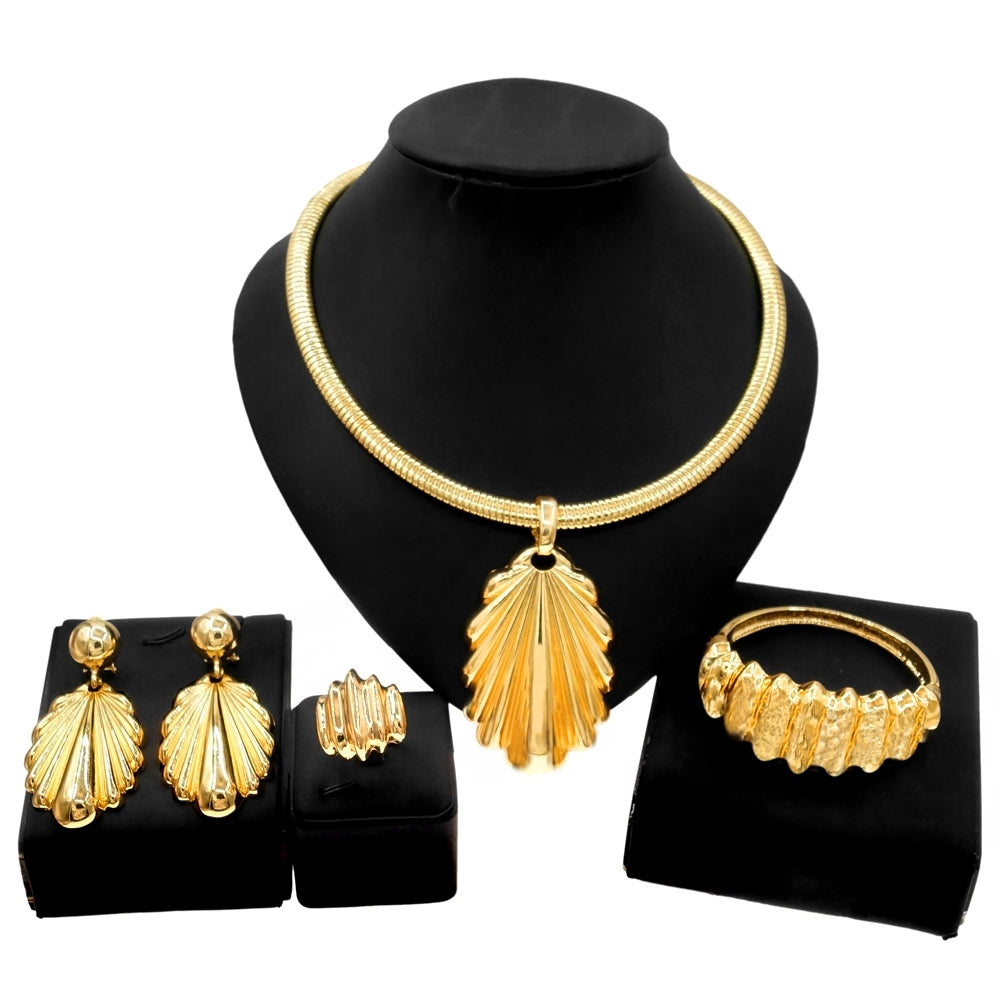 Yuliali New Collars Big Pendant Style Jewelry Set Factory Latest Desig ...