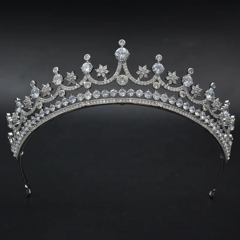 Exquisite Luxury 3A Zirconia Prom Headpiece Tiara Wedding Bridal Crown ...