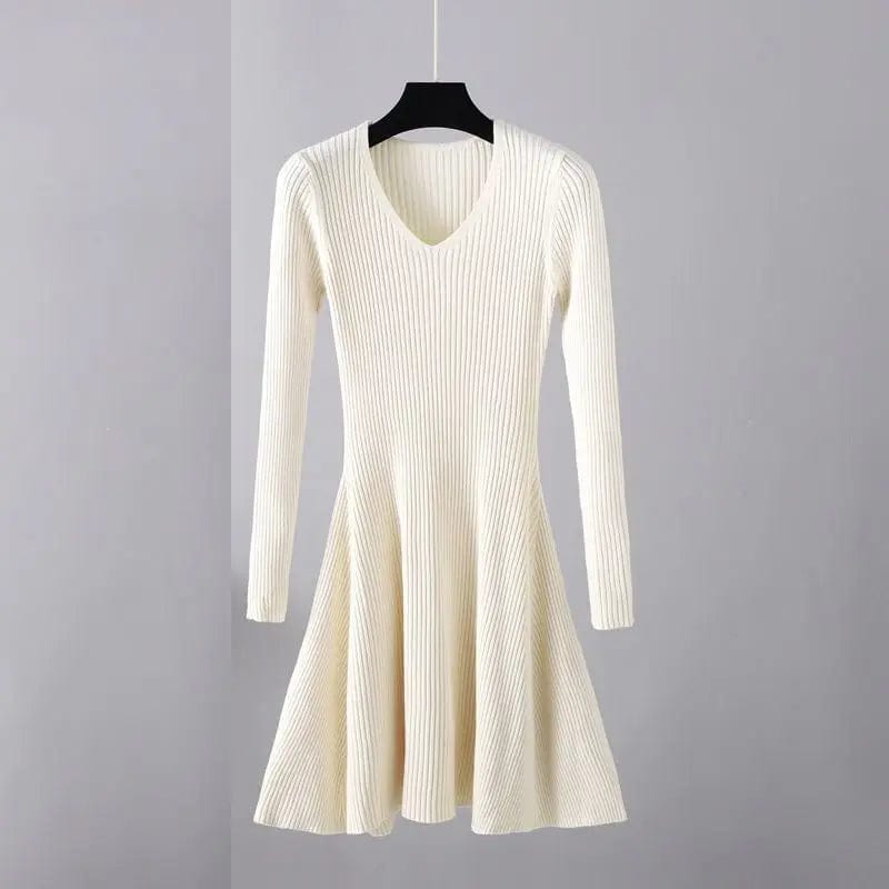 One size dress with bottom knit dress for women with a slim waist and ...