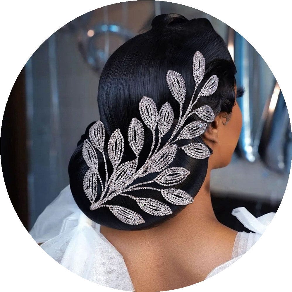 S4195F Bridal Hair Comb Heavy Industry Rhinestone Headdress Plate Hair ...
